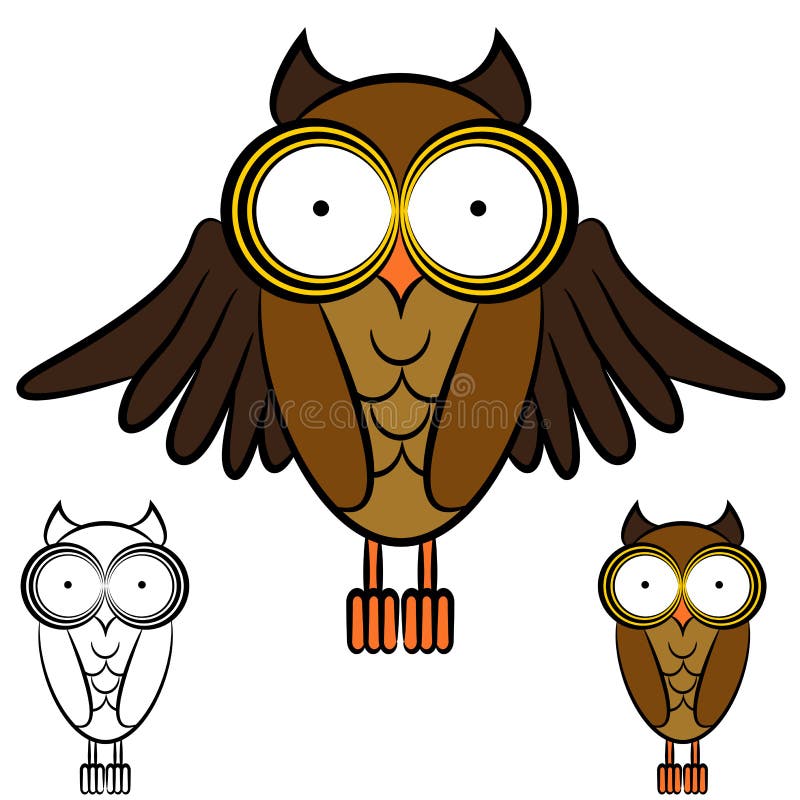 Sowa rysunek ilustracja wektor. Ilustracja złożonej z ptak - 29050627