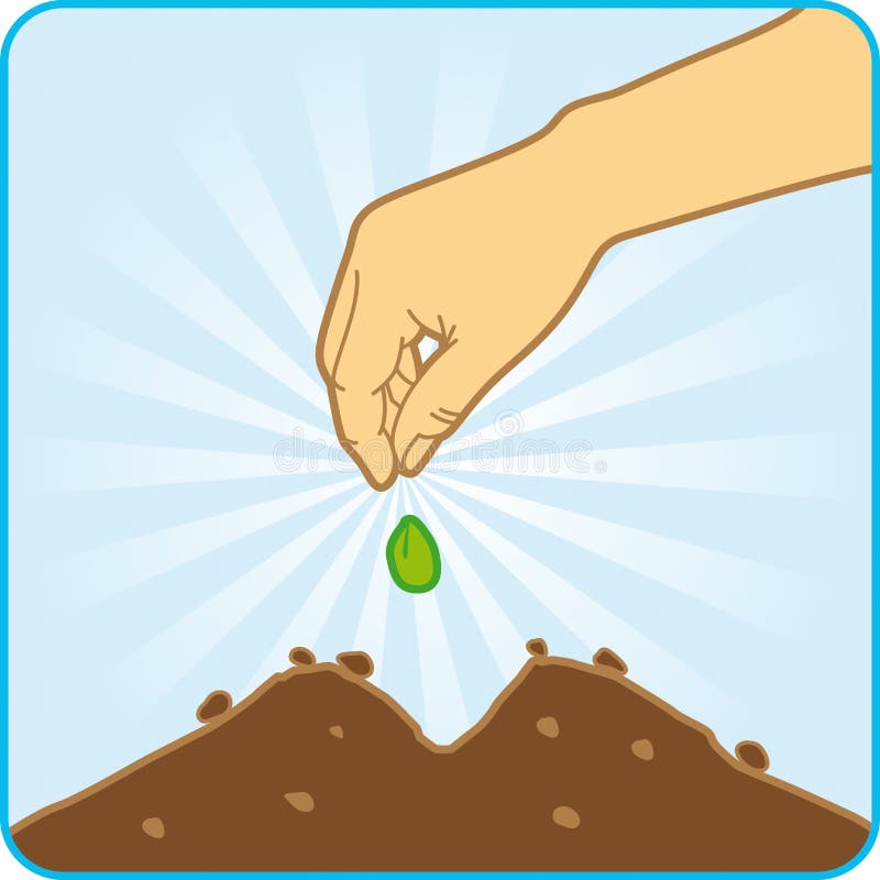 Sowing stock illustration. Illustration of growth, gardening - 4130749