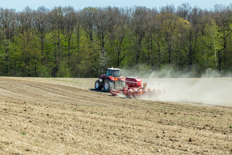 Sowing the corn stock image. Image of farm, rural, corn - 54734413