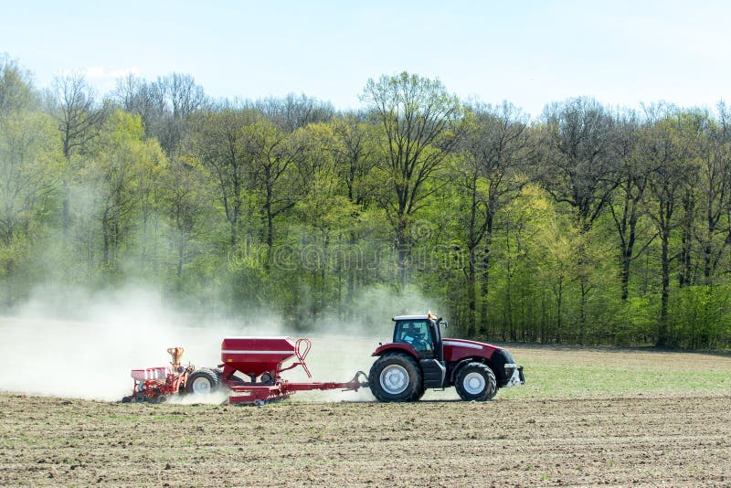 Sowing the corn stock photo. Image of agriculture, august - 54736862