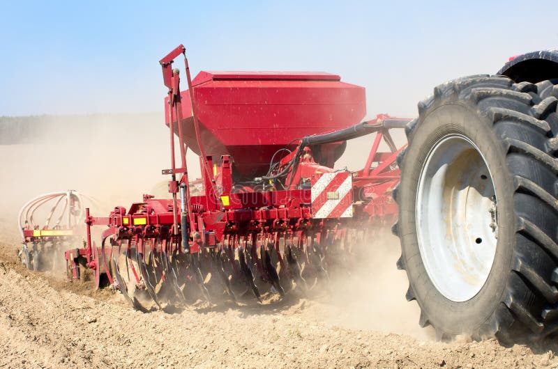 Sowing machine close up stock photo. Image of fertilizer - 21288526