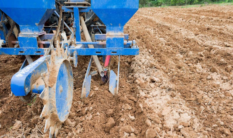 Sowing machine stock photo. Image of cultivation, seeding - 69968896