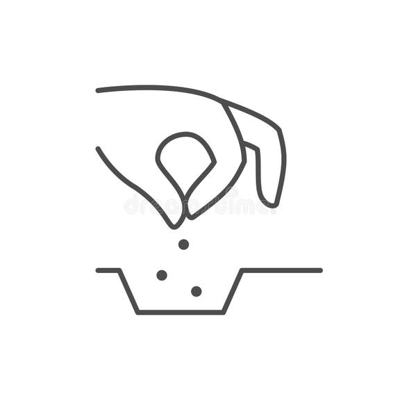 Sowing Process Line Outline Icon Stock Vector - Illustration of icon ...