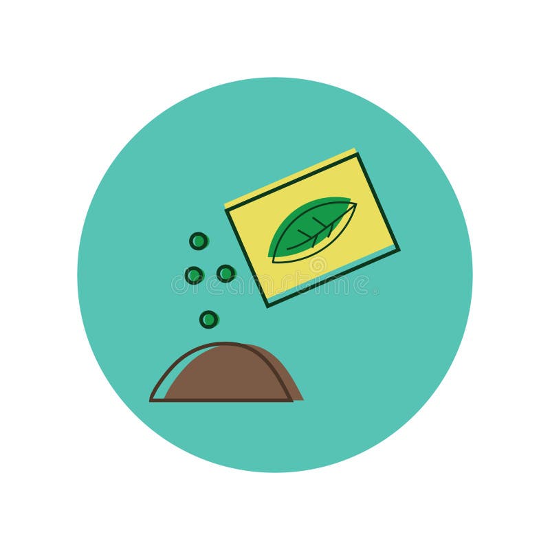 Sowing Seeds in Soil. Vector Illustration Decorative Background Design ...