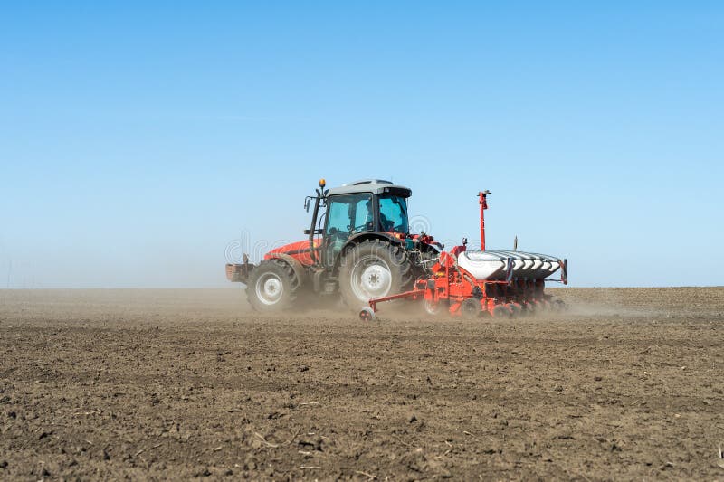 Sowing soy stock image. Image of land, equipment, scene - 53753231