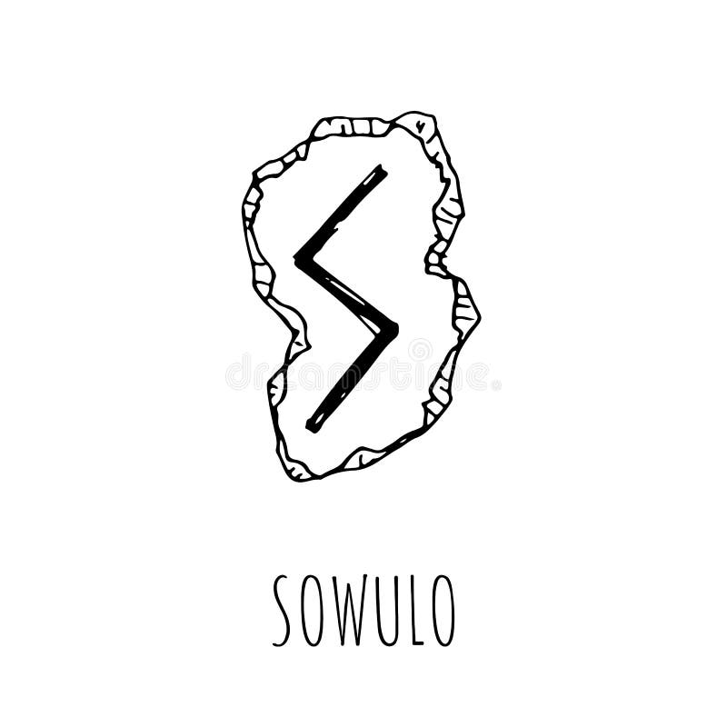 Illustration of the Sowulo Viking Rune Symbol Isolated on a White ...