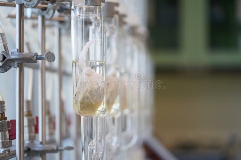 Soxhlet Extractor.Percolator-boiler and Reflux Stock Photo - Image of ...