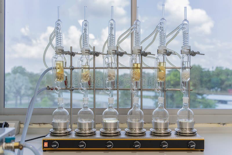 Soxhlet Extractor.Percolator-boiler and Reflux,distillation Flask on ...