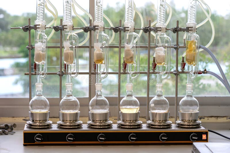 Soxhlet Extractor.Percolator-boiler and Reflux,distillation Flask on ...