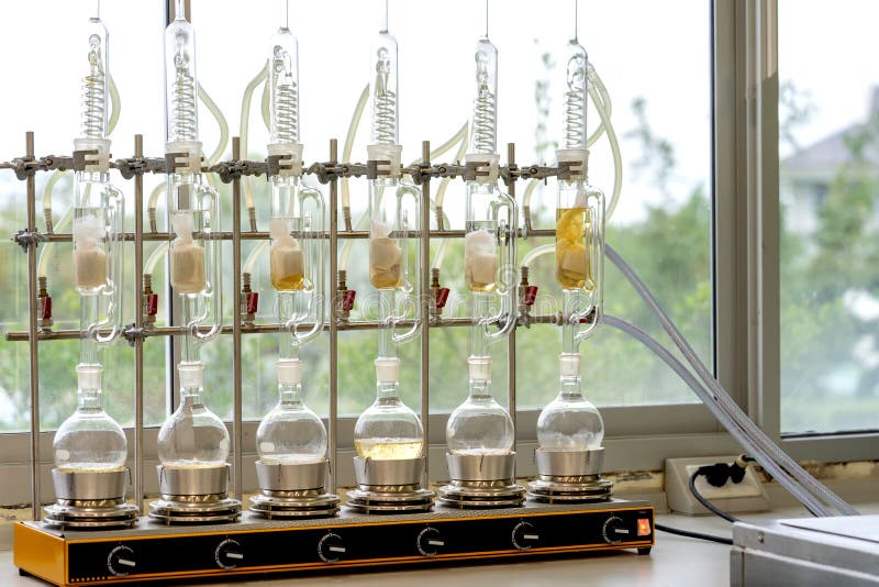 Soxhlet Extractor.Percolator-boiler and Reflux,distillation Flask on ...