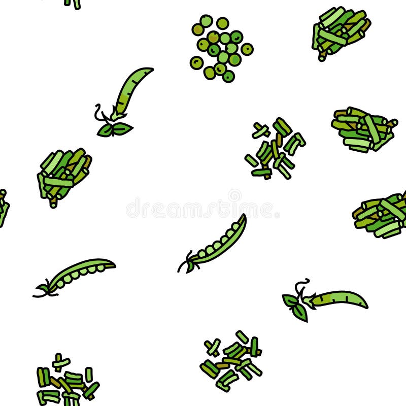 Soy Bean Food Pea Green Vector Seamless Pattern Stock Vector ...