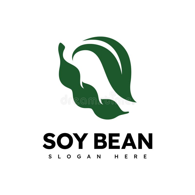 Soy Bean Logo Healthy Food Vector Design Stock Vector - Illustration of ...