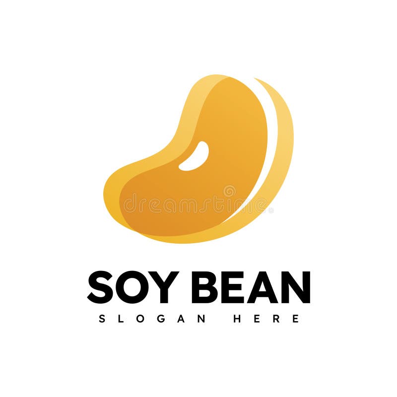 Soy Bean Logo Healthy Food Vector Design Stock Vector - Illustration of ...