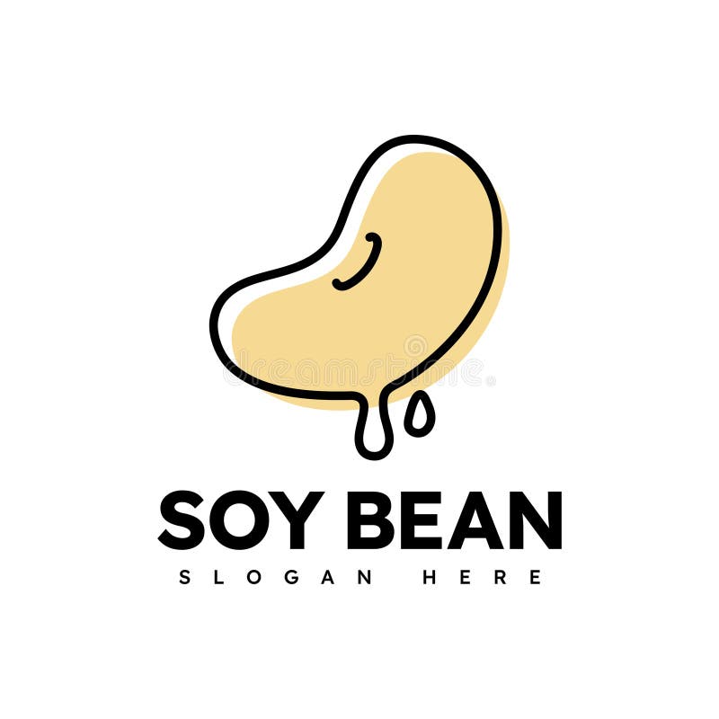 Soy Bean Logo Healthy Food Vector Design Stock Vector - Illustration of ...