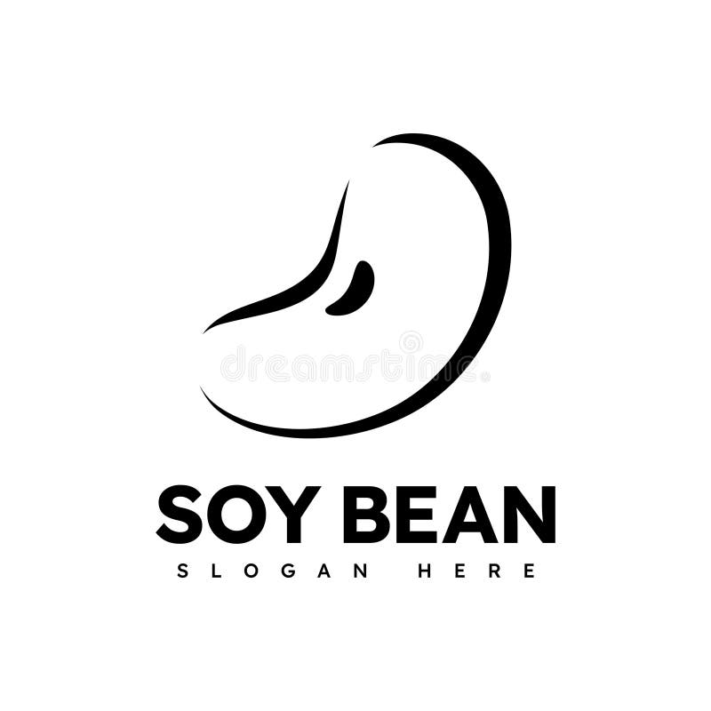 Soy Bean Logo Healthy Food Vector Design Stock Vector - Illustration of ...