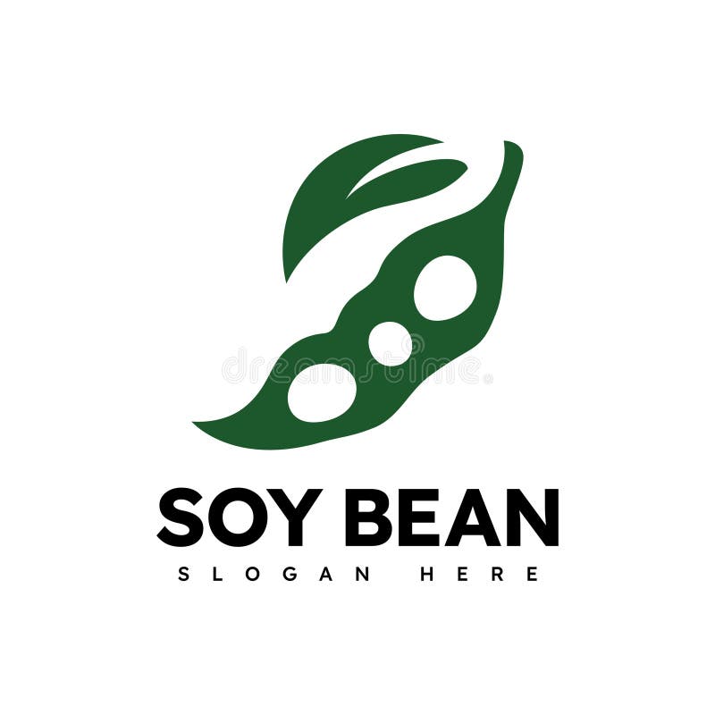 Soy Bean Logo Healthy Food Vector Design Stock Vector - Illustration of ...