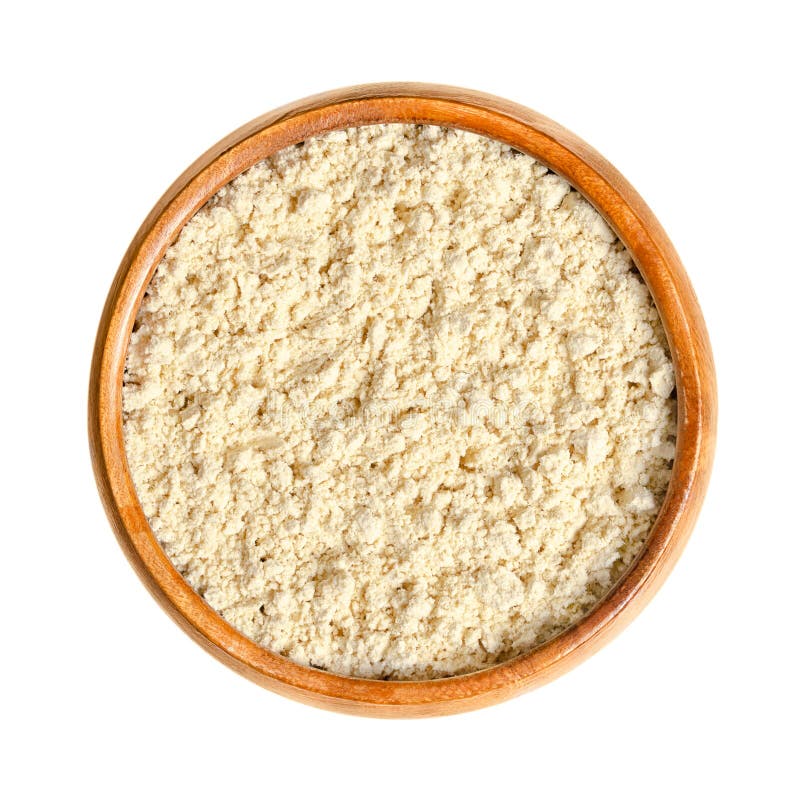Soy Flour, Finely Ground Toasted Soybeans, in a Wooden Bowl Stock Photo ...