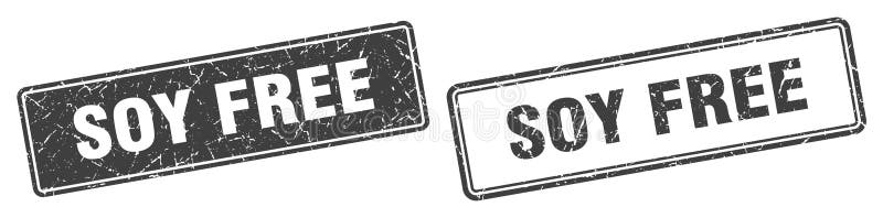 Soy Free Stamp Set. Soy Free Square Grunge Sign Stock Vector ...