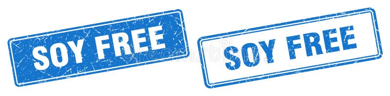 Soy Free Stamp Set. Soy Free Square Grunge Sign Stock Vector ...
