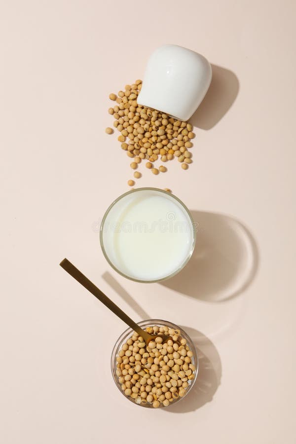 Soy Milk and Soy, Composition for Healthy Food Concept Stock Image ...