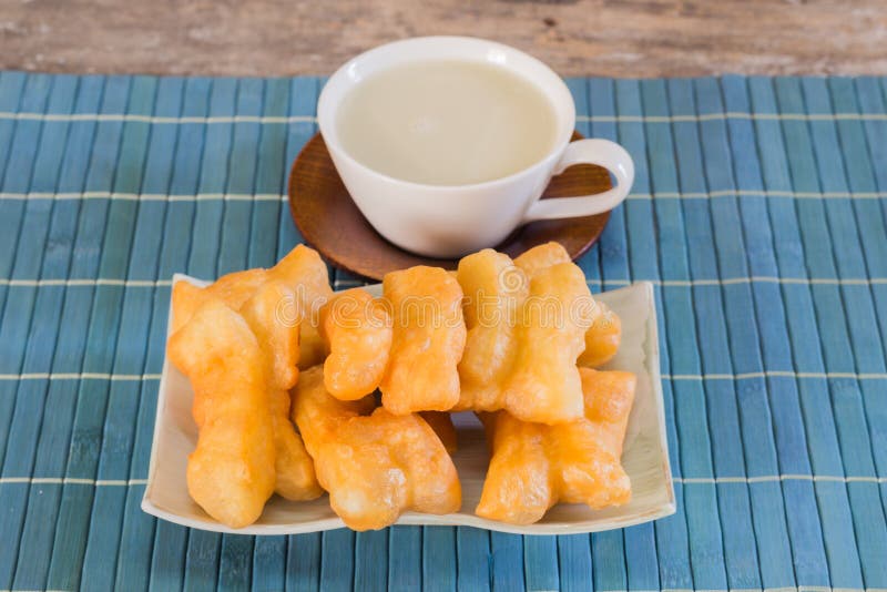 Soy Milk and Fried Bread Stick Stock Photo - Image of snack, selection ...