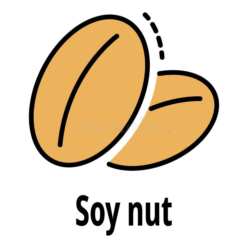 Soy Nut Icon Color Outline Vector Stock Vector - Illustration of chis ...