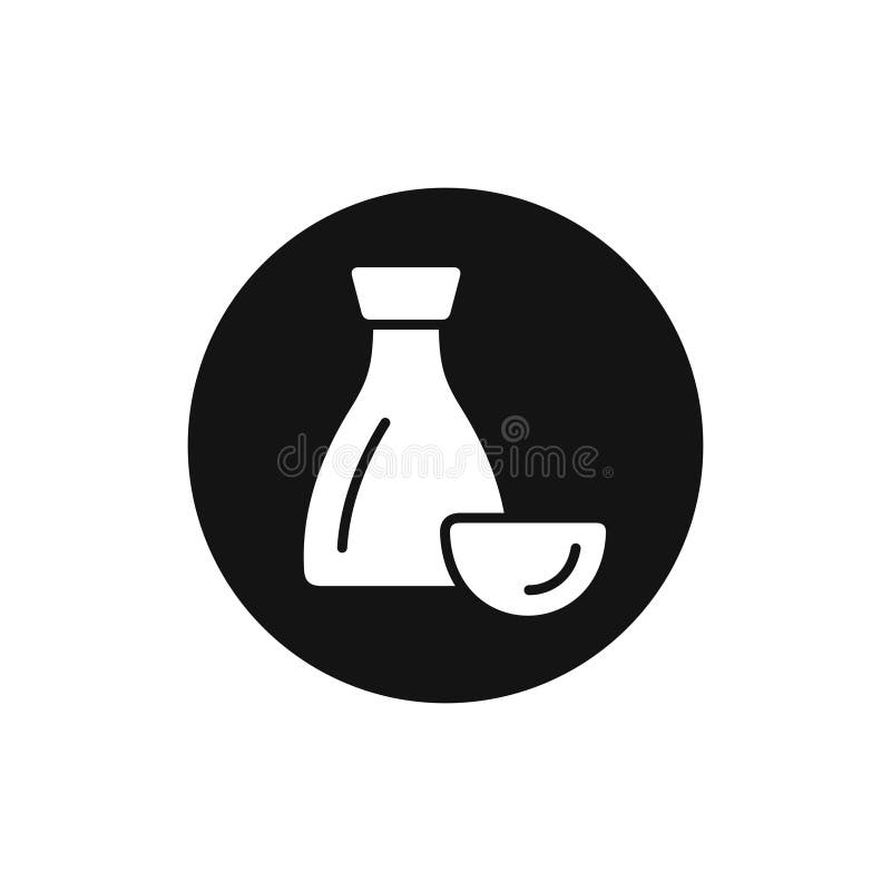 Soy Sauce Bottle and Saucer Vector Icon Stock Vector - Illustration of ...