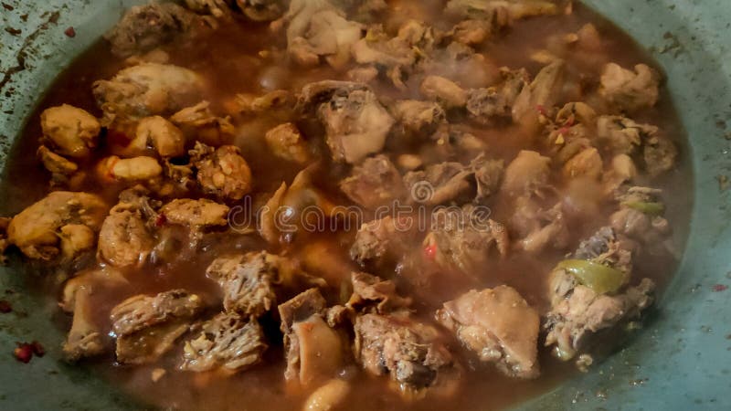 Soy Sauce Chicken while in the Cooking Process Stock Photo - Image of ...