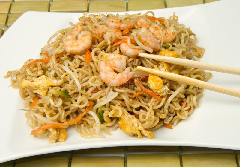 Spaghetti with Dumplings and Juicy Sauce Stock Image - Image of ...