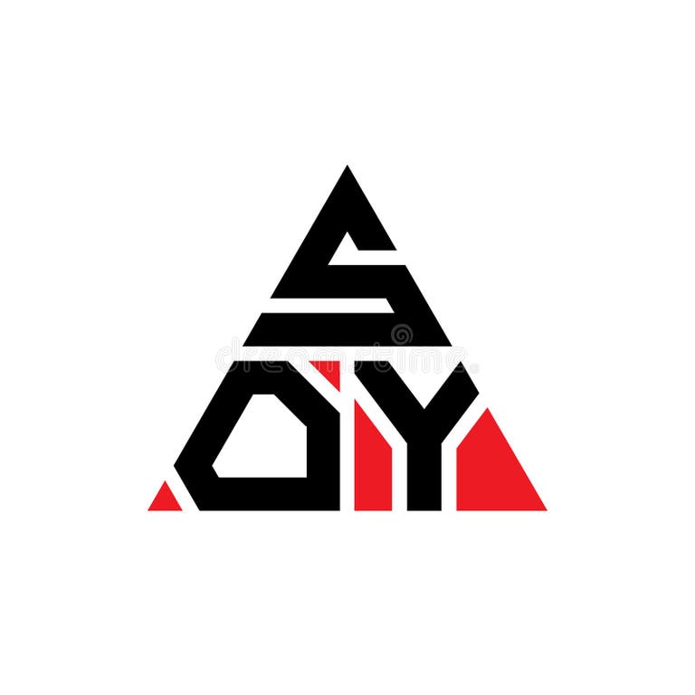 SOY Triangle Letter Logo Design with Triangle Shape. SOY Triangle Logo ...