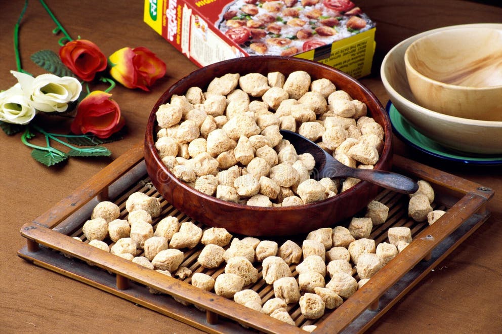 Soya bean flakes chunks stock photo. Image of vitamins - 348657012