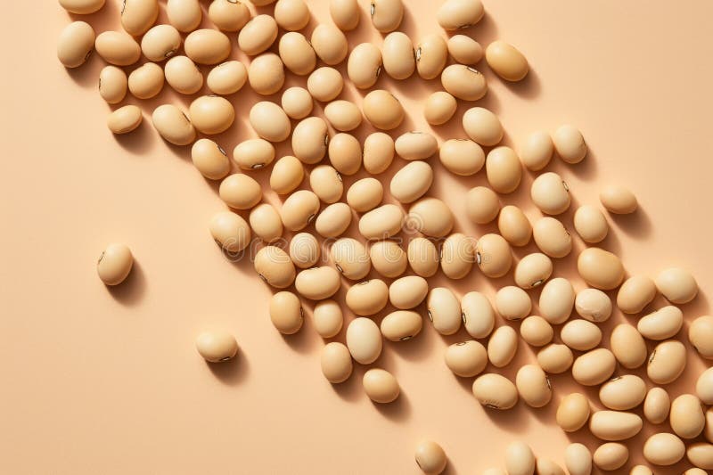 Soya Beans on Beige Background AI Generated Stock Illustration ...