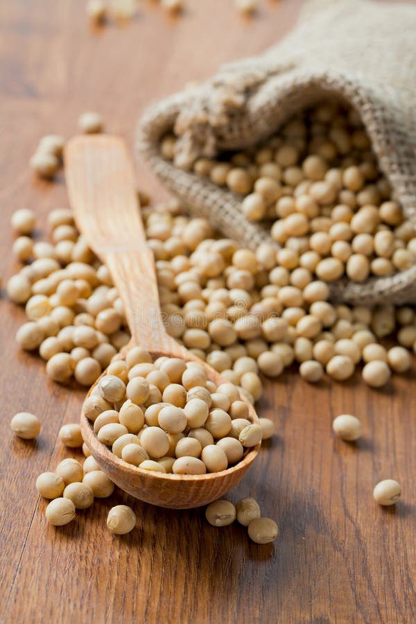 Soya Beans on Wooden Surface Stock Image - Image of china, japanese ...