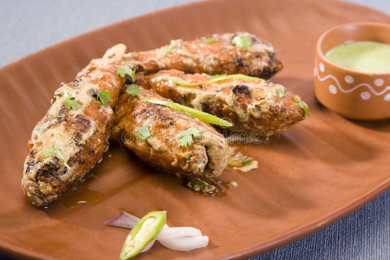 Soya Chaap stock photo. Image of roti, food, ginger, bread - 36948902