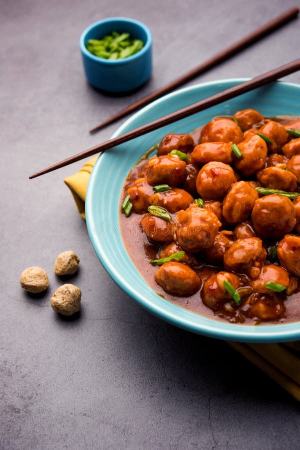 Glycine Max Chunks or Soya Chunk Manchurian Dry or with Gravy Stock ...