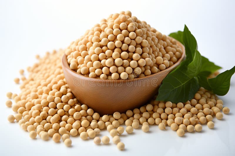 Soya Granules on White Background Stock Illustration - Illustration of ...