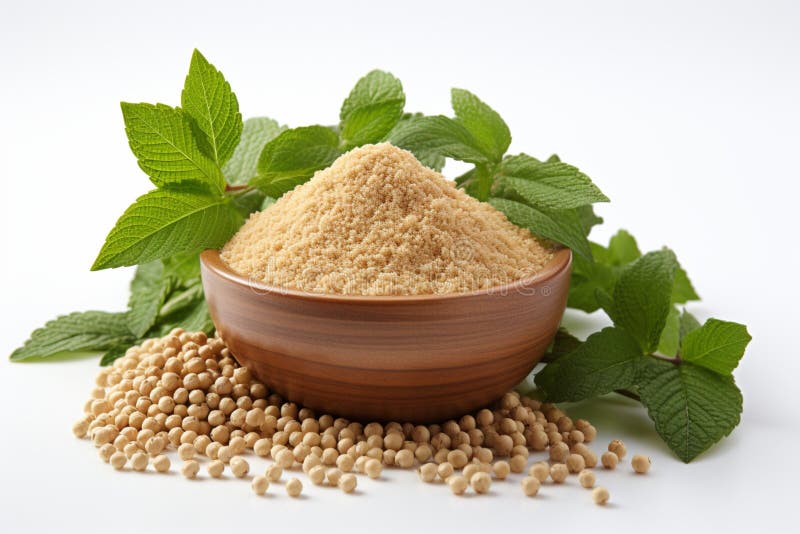 Soya Granules on White Background Stock Illustration - Illustration of ...