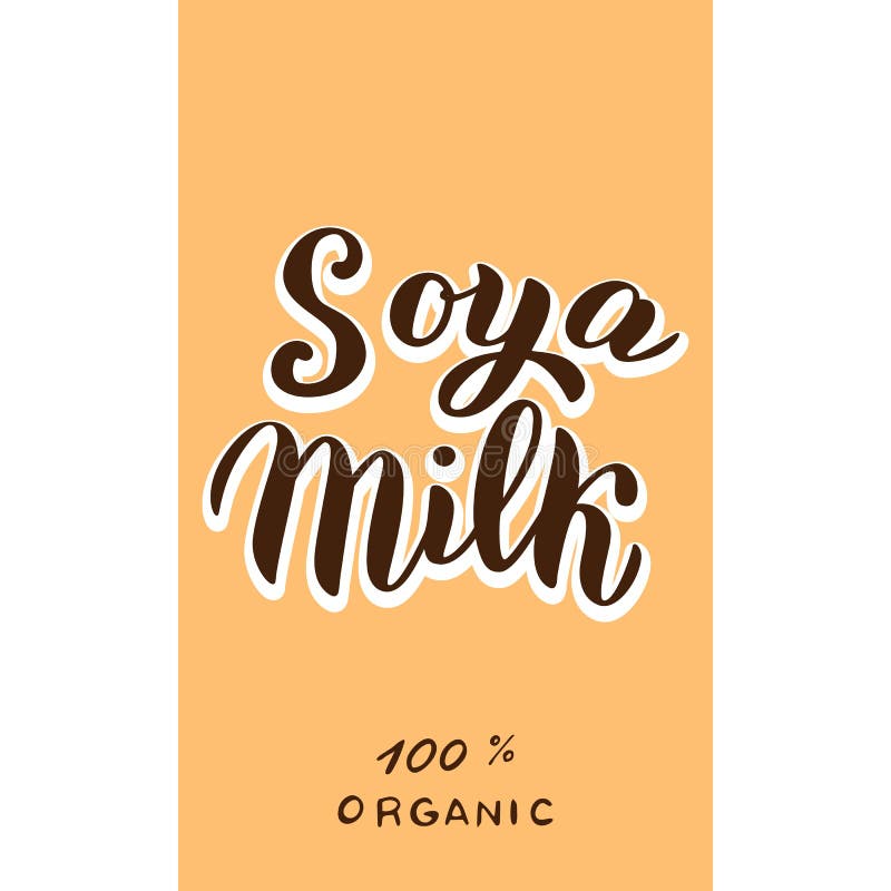 Soya Milk Typography Font Logo. Trendy Lettering Text for Package ...