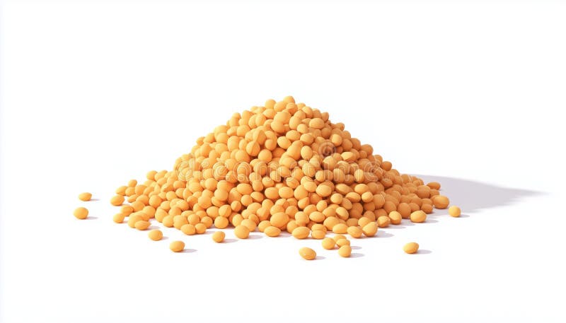 Soybean Heap on White Background with Clipping Path Included Stock ...