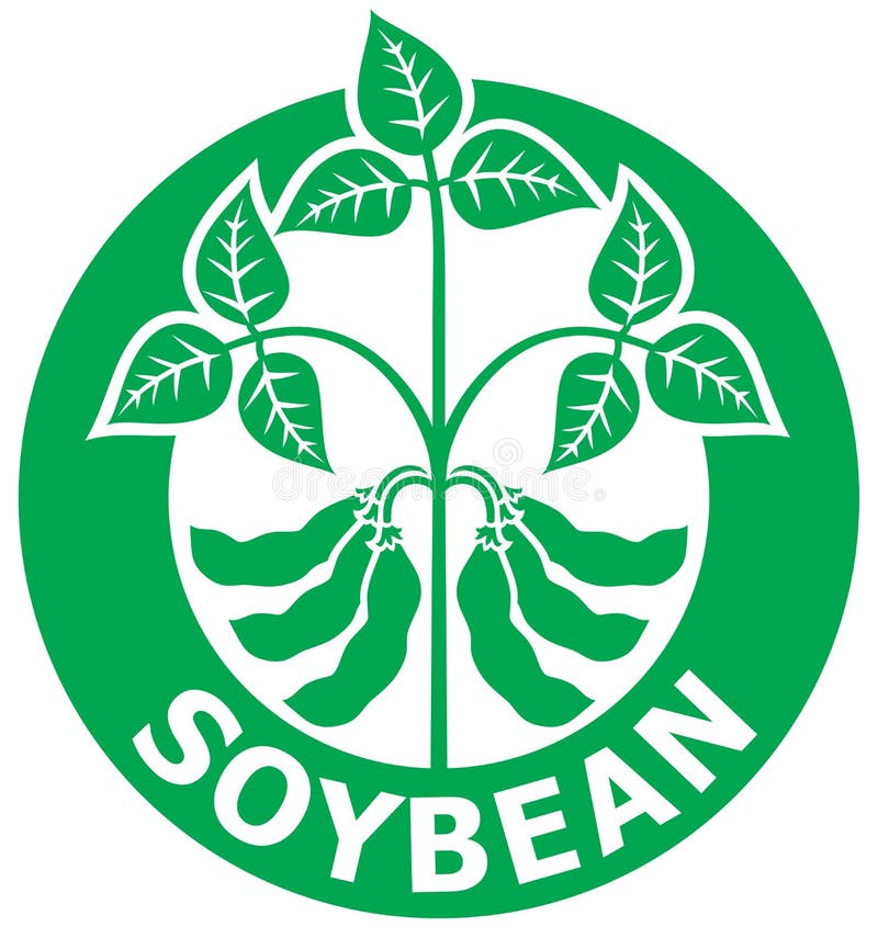 Soybean Label Symbol Vector Illustration Stock Illustration ...
