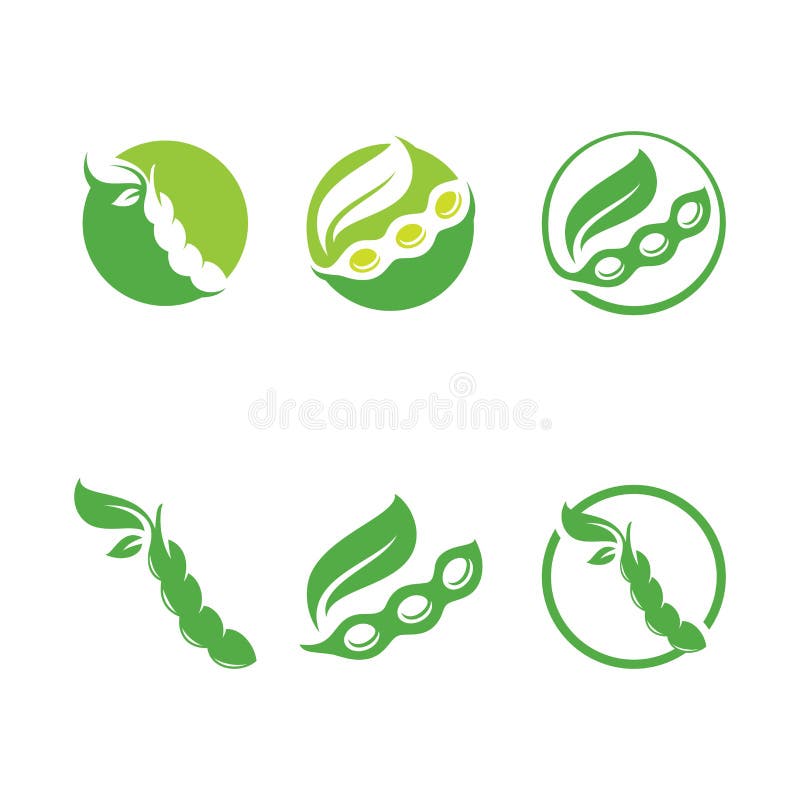 Soybean Logo Vector Template Design. Healthy Food Simple Vector ...