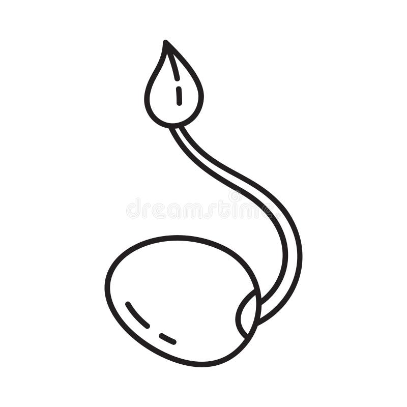 Bean Icon. Thin Line Art Logo of Bean and Soy Products. Black Simple ... Bean Icon. Thin Line Art Logo of Bean and Soy Products. Black Simple ...