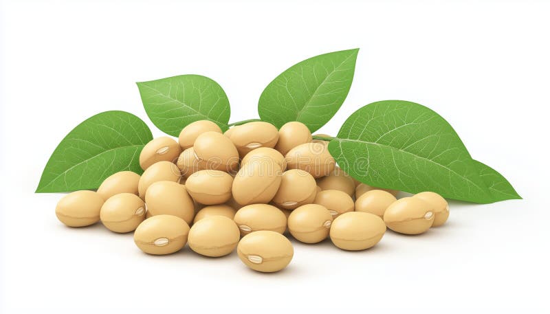 Soybean on White Background with Clipping Path Provided Stock Photo ...