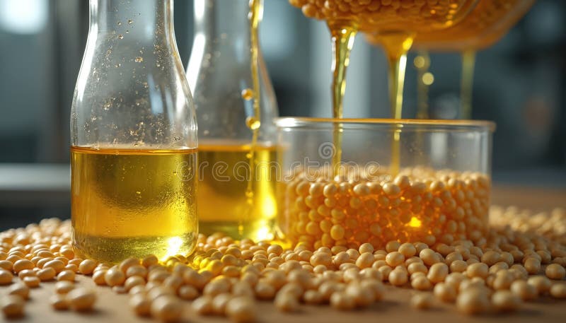 Soybean Oil Production Process Industrial Manufacturing Facility Stock ...