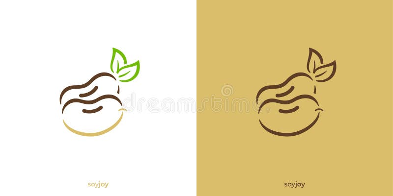 Soy Bean Logo. Natural Food and Drink Logo. Stock Vector - Illustration ...
