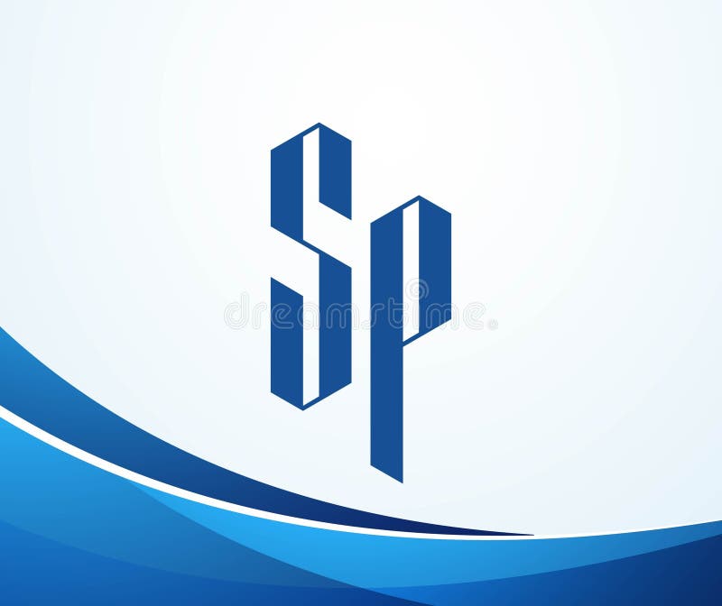 SP Alphabet Letter Logo Design Template Elements Stock Vector ...