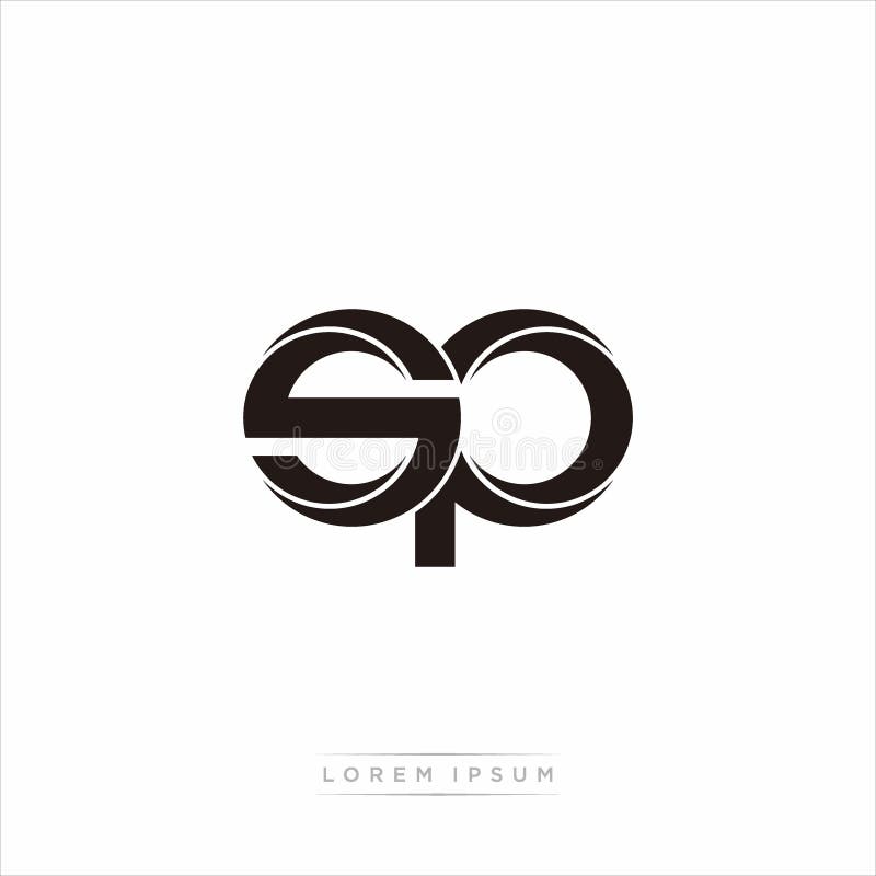 Sp Initial Letter Split Lowercase Modern Monogram Linked Outline Rounded Logo Stock Vector ...