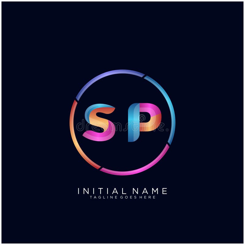 SP Letter Logo Icon Design Template Elements Stock Vector ...