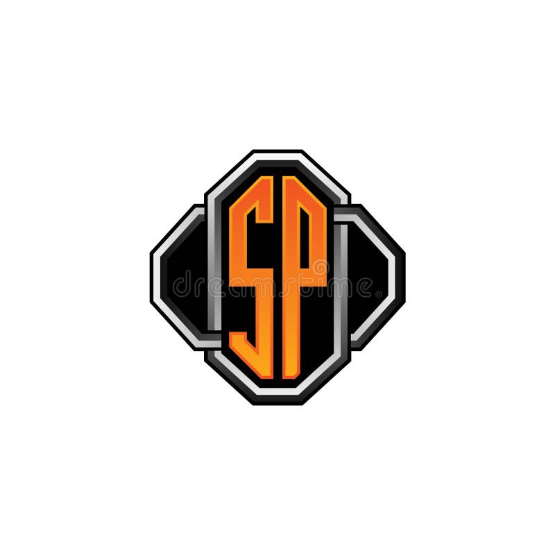 SP Logo Letter Geometric Vintage Style Stock Vector - Illustration of ...