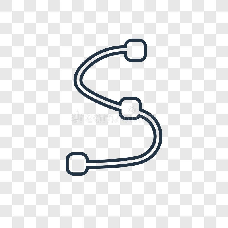 Linear Spline Icon from Geometry Outline Collection. Thin Line Spline ...